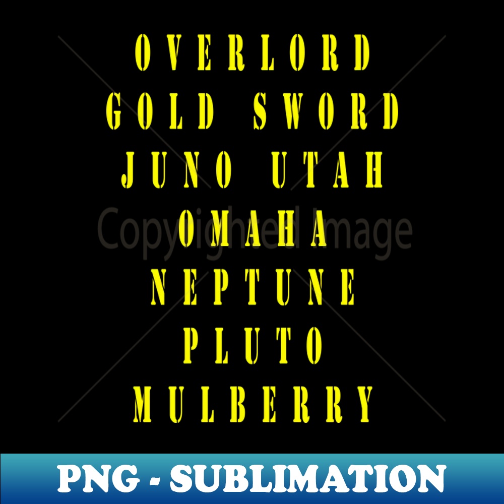 D-Day Codenames - PNG Transparent Sublimation Design - Creat | Inspire ...