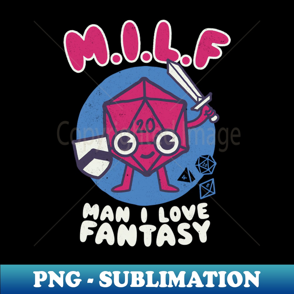 MILF Man I Love Fantasy - RPG Lovers Dice - Sublimation-Re | Inspire Uplift