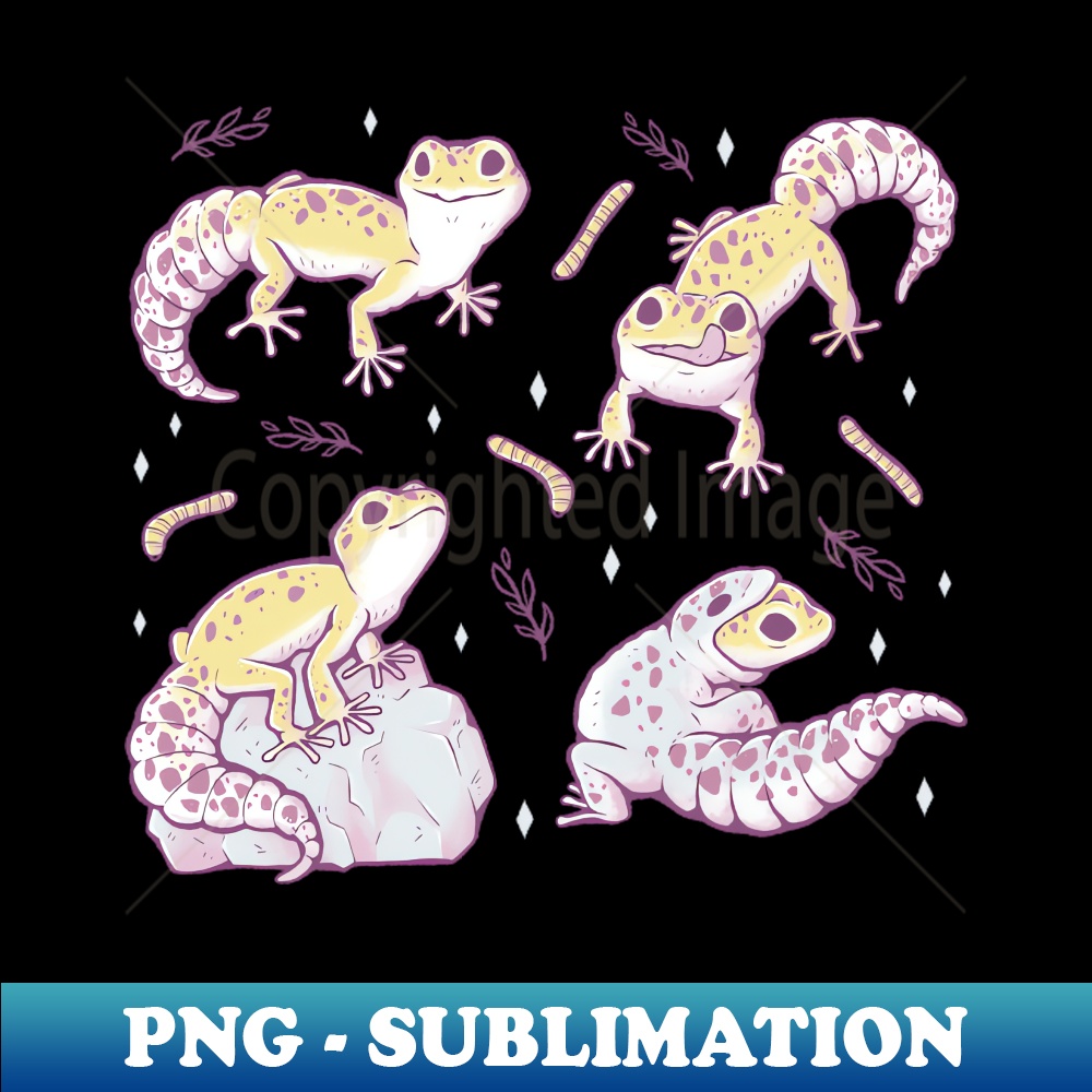 More Leopard Geckos - Sublimation-Ready PNG File - Bold & Ey | Inspire ...
