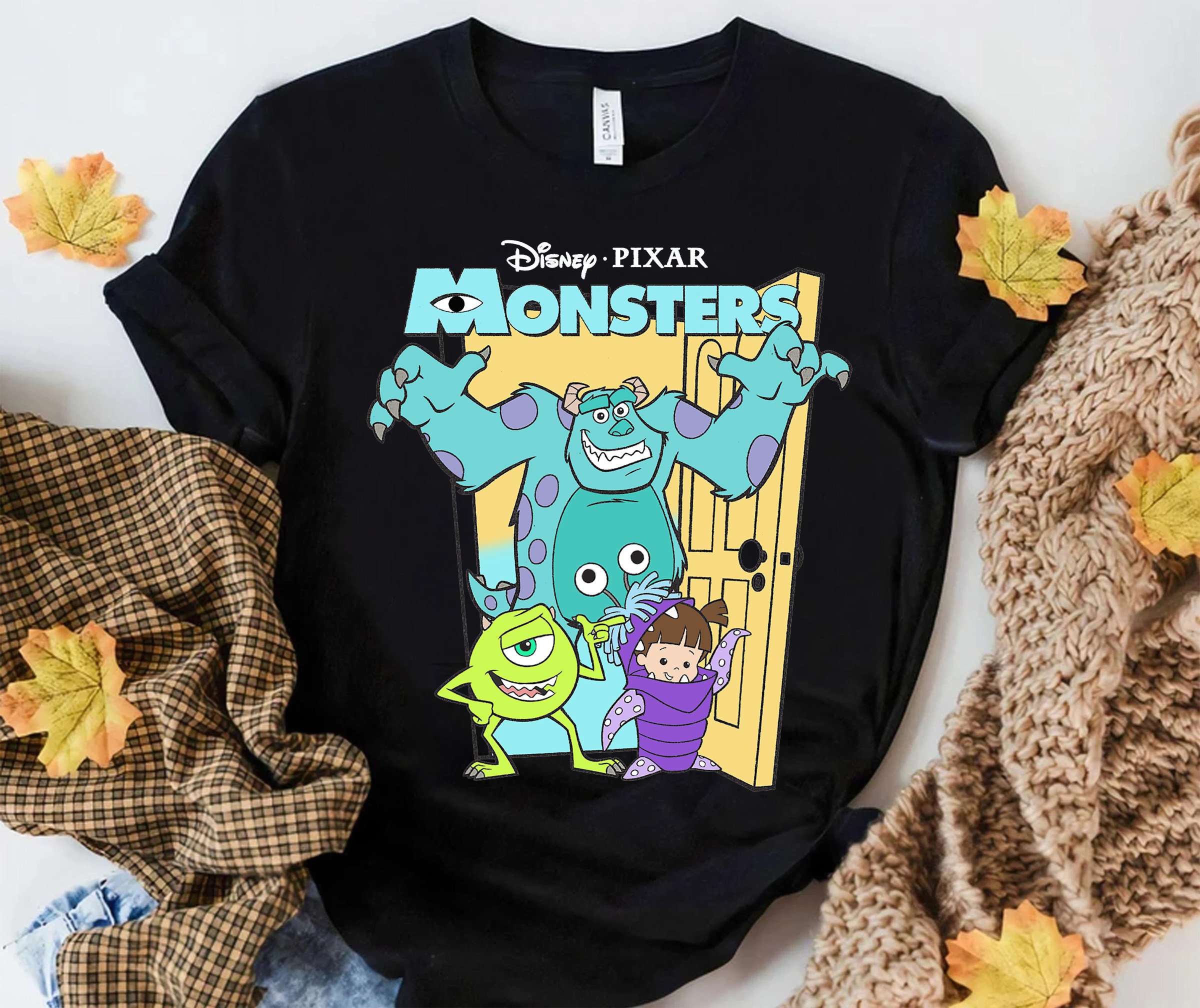Disney Monsters Inc Mike Sully Boo Group Poster Shirt, Disne | Inspire ...
