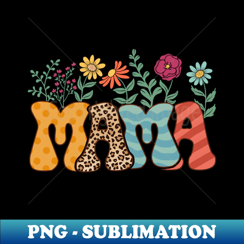 Colourful Mama Letters with Flowers - PNG Transparent Digita | Inspire ...