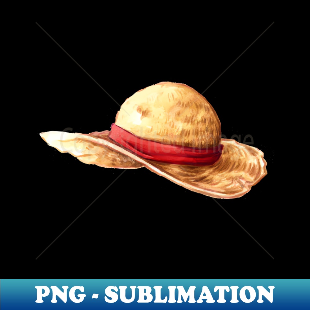Luffy One Piece Hat Watercolour design - Instant PNG Sublima | Inspire ...