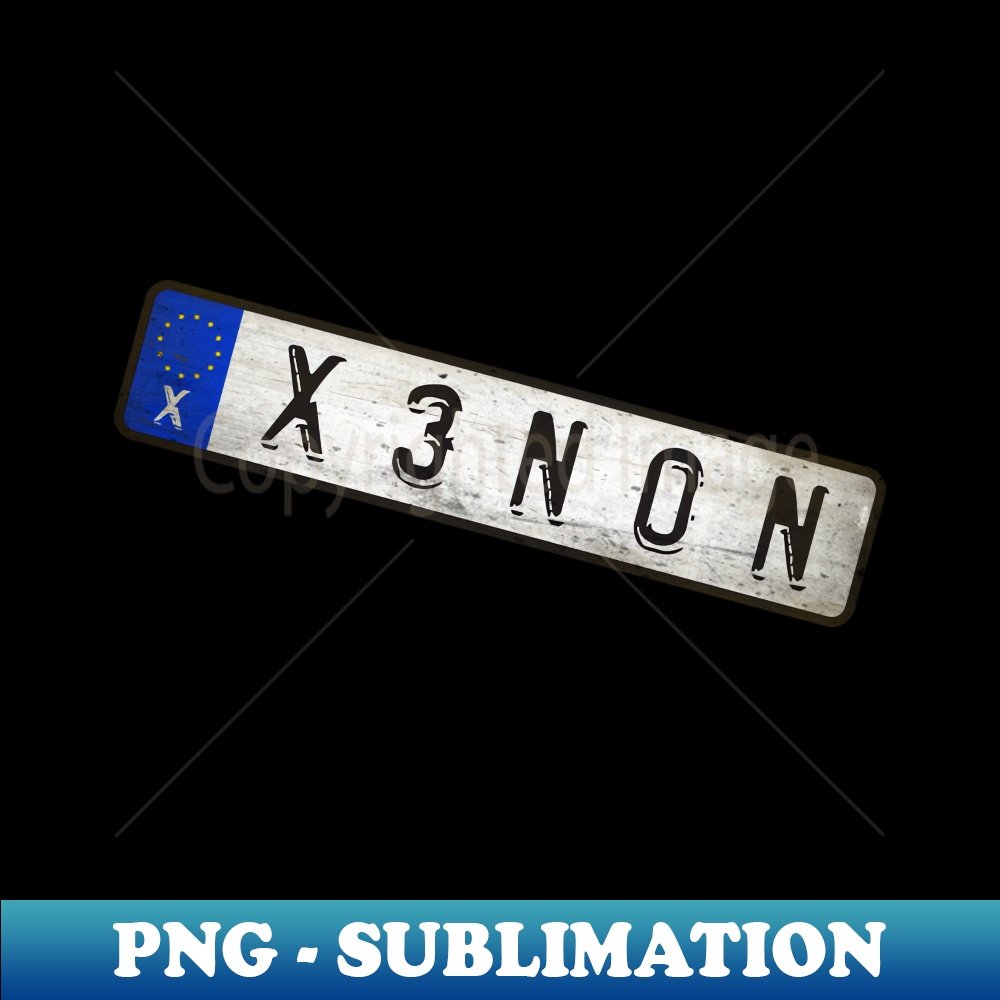 Xenon - License Plate - Signature Sublimation PNG File - Unl | Inspire ...