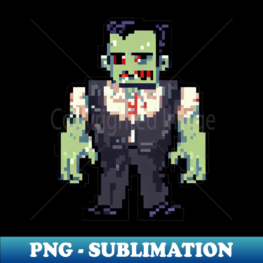 Frankenstein pixel art - Elegant Sublimation PNG Download - | Inspire Uplift