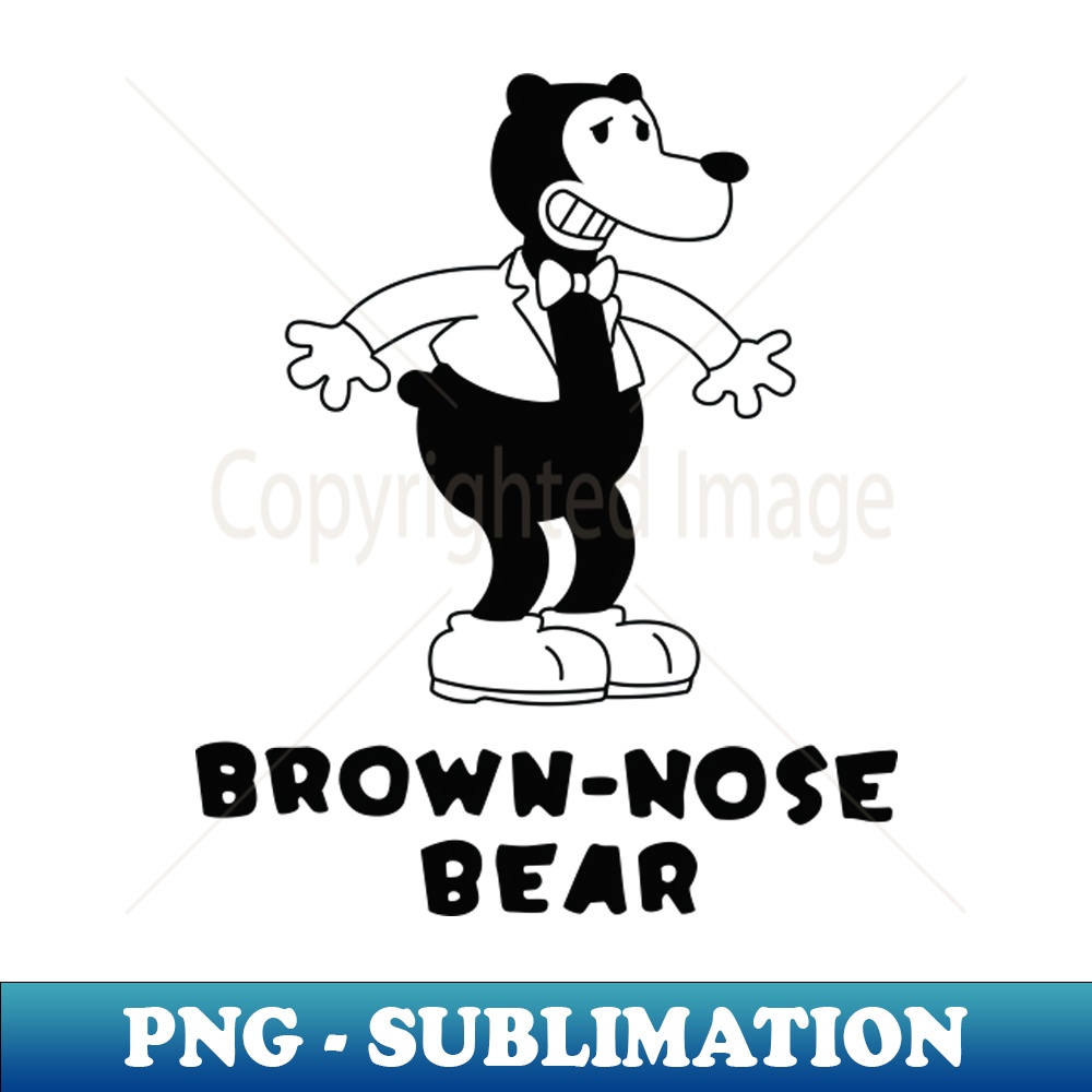 Brown-Nose Bear - PNG Transparent Sublimation Design - Perfe | Inspire ...