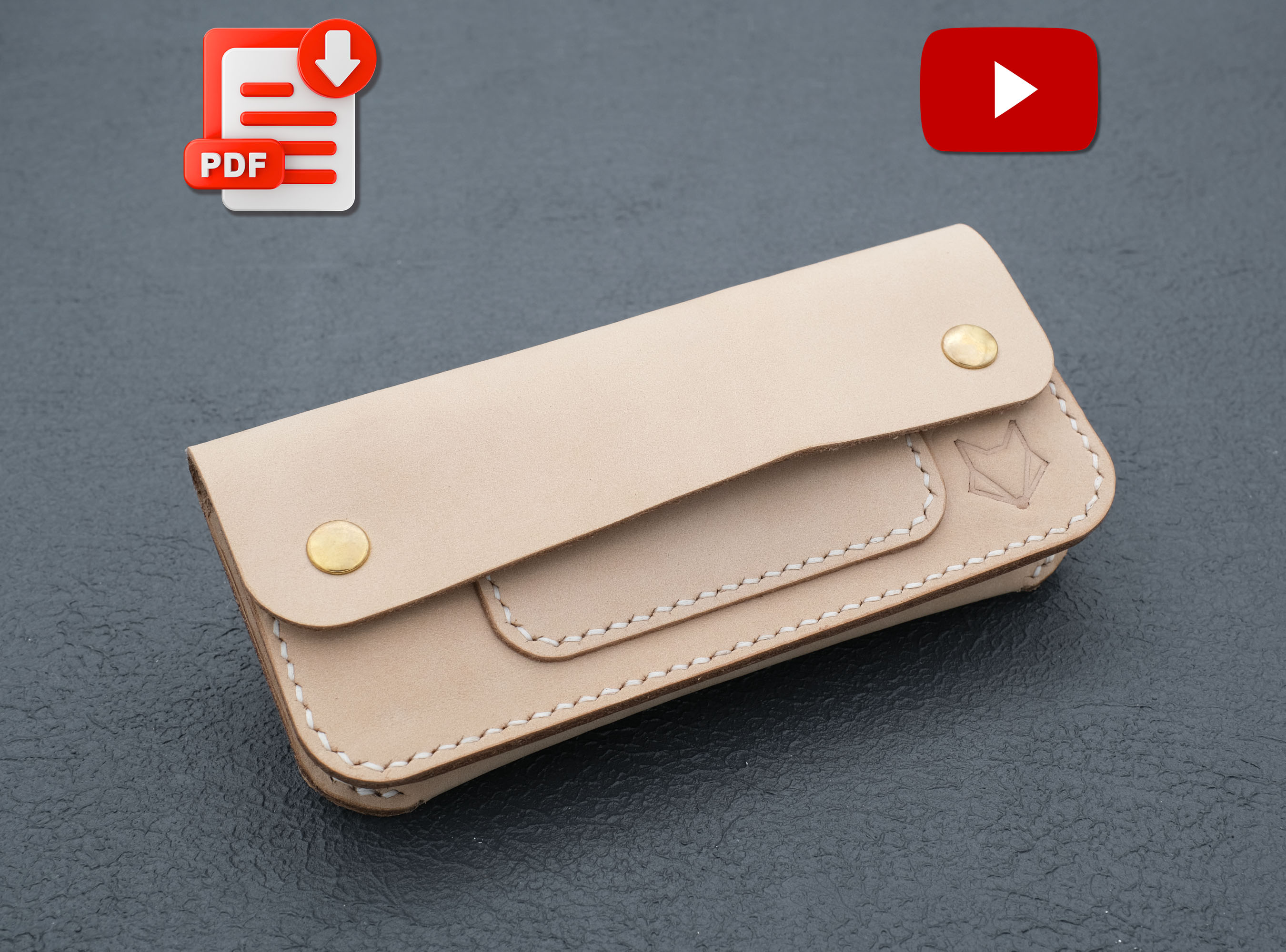DIY Leather Trucker Wallet Pattern, Handcrafted Leather Desi - Inspire ...