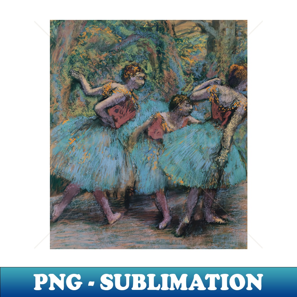 Three Dancers Blue Tutus Red Bodices by Edgar Degas - Unique | Inspire ...