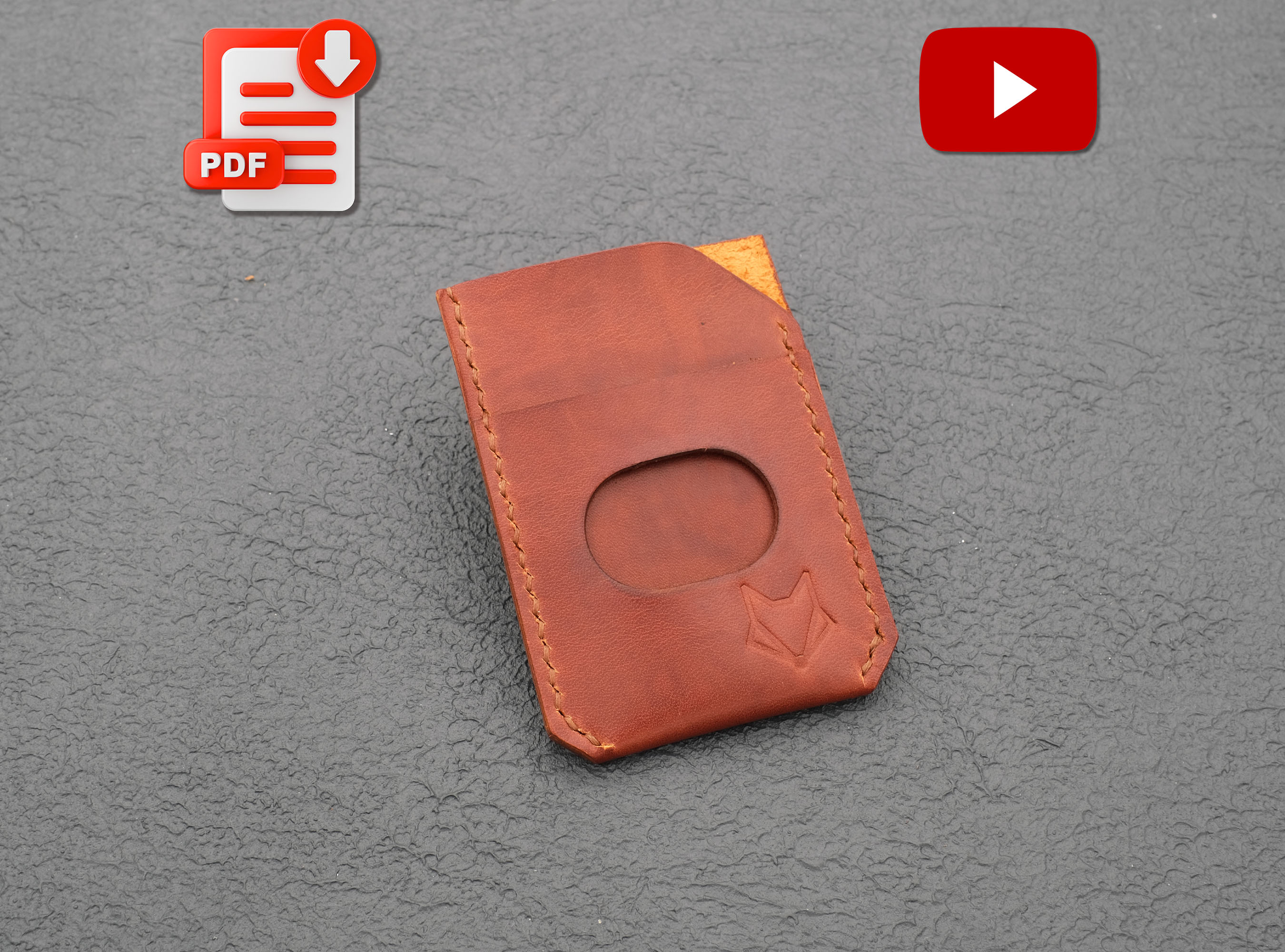 DIY Leather Card Holder Pattern, Leather Template, Craft Tem | Inspire ...