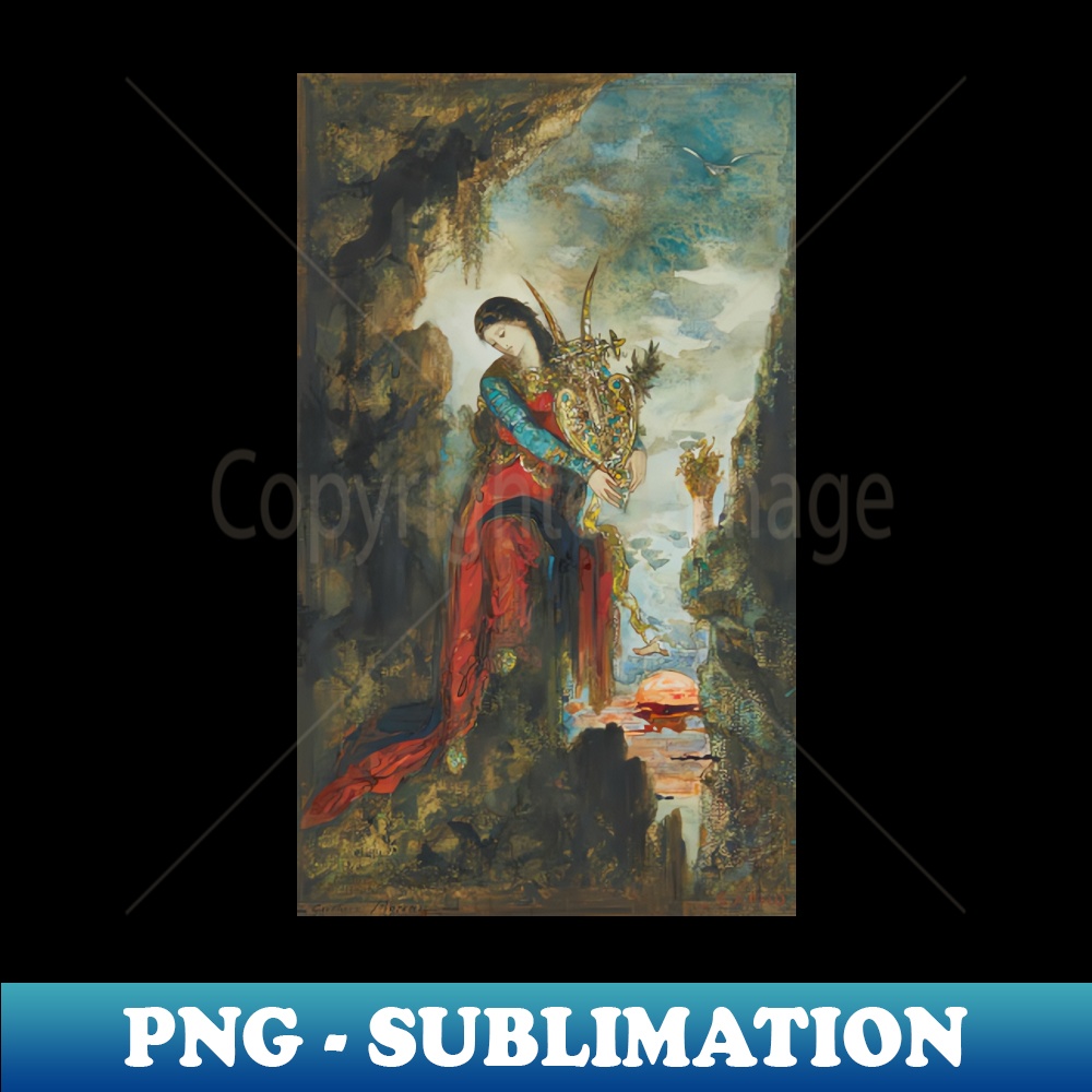Sappho by Gustave Moreau - Exclusive PNG Sublimation Downloa | Inspire ...