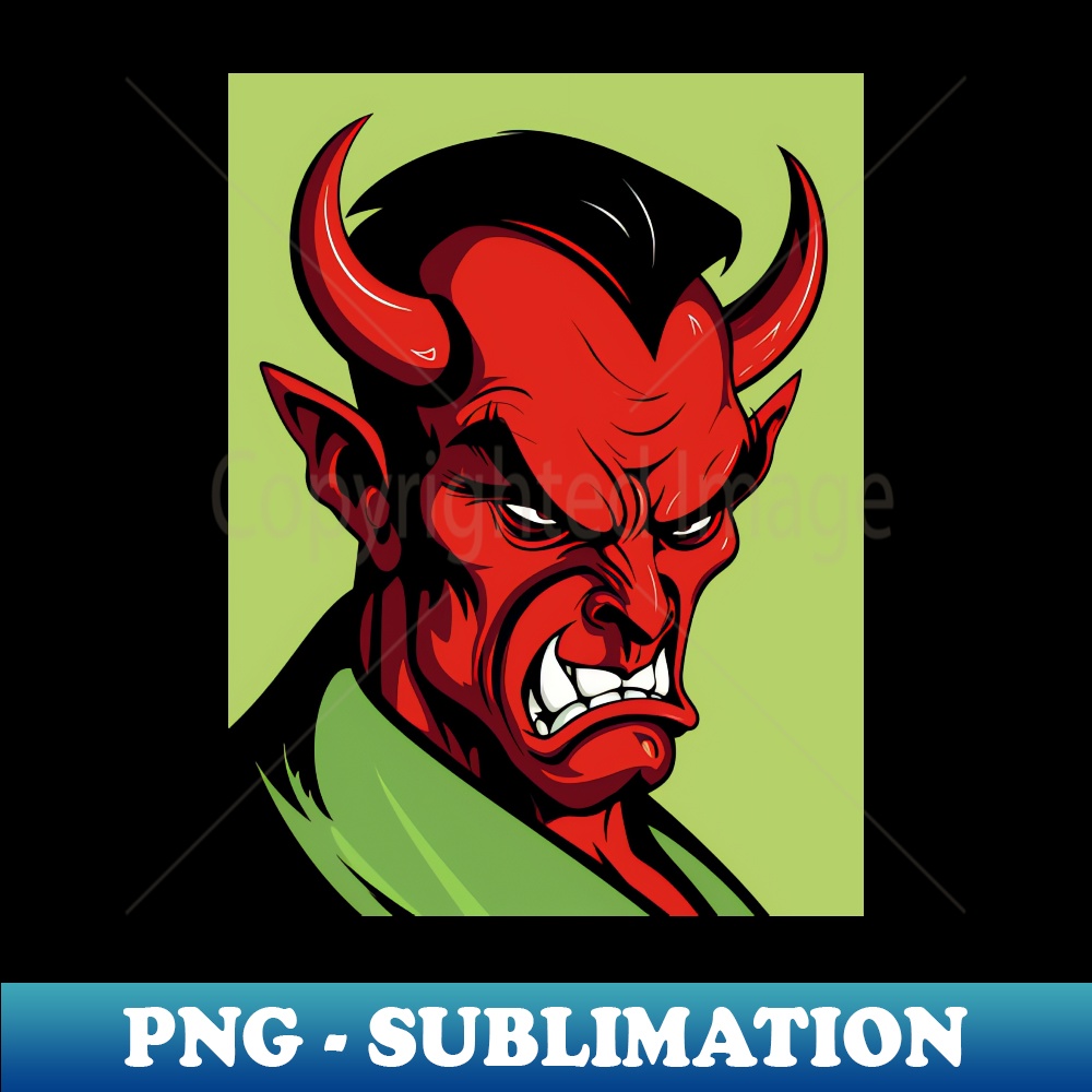 Angry Devil Comic Art - Signature Sublimation PNG File - Per | Inspire ...