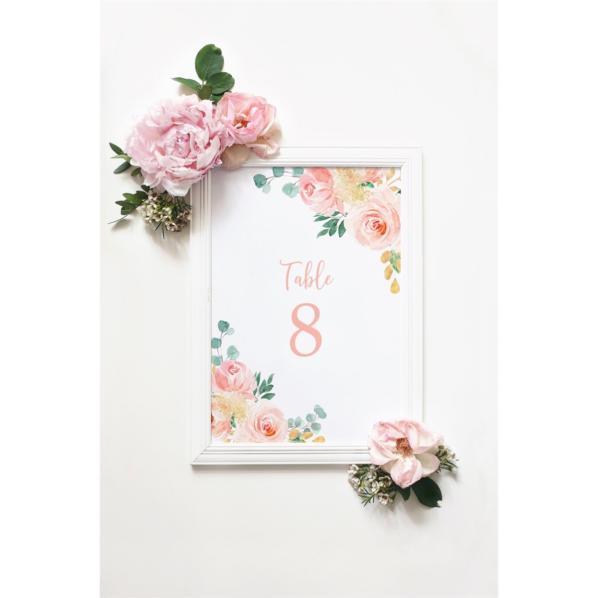 Blush Pink Table Numbers, EDITABLE Template, Printable Boho | Inspire ...