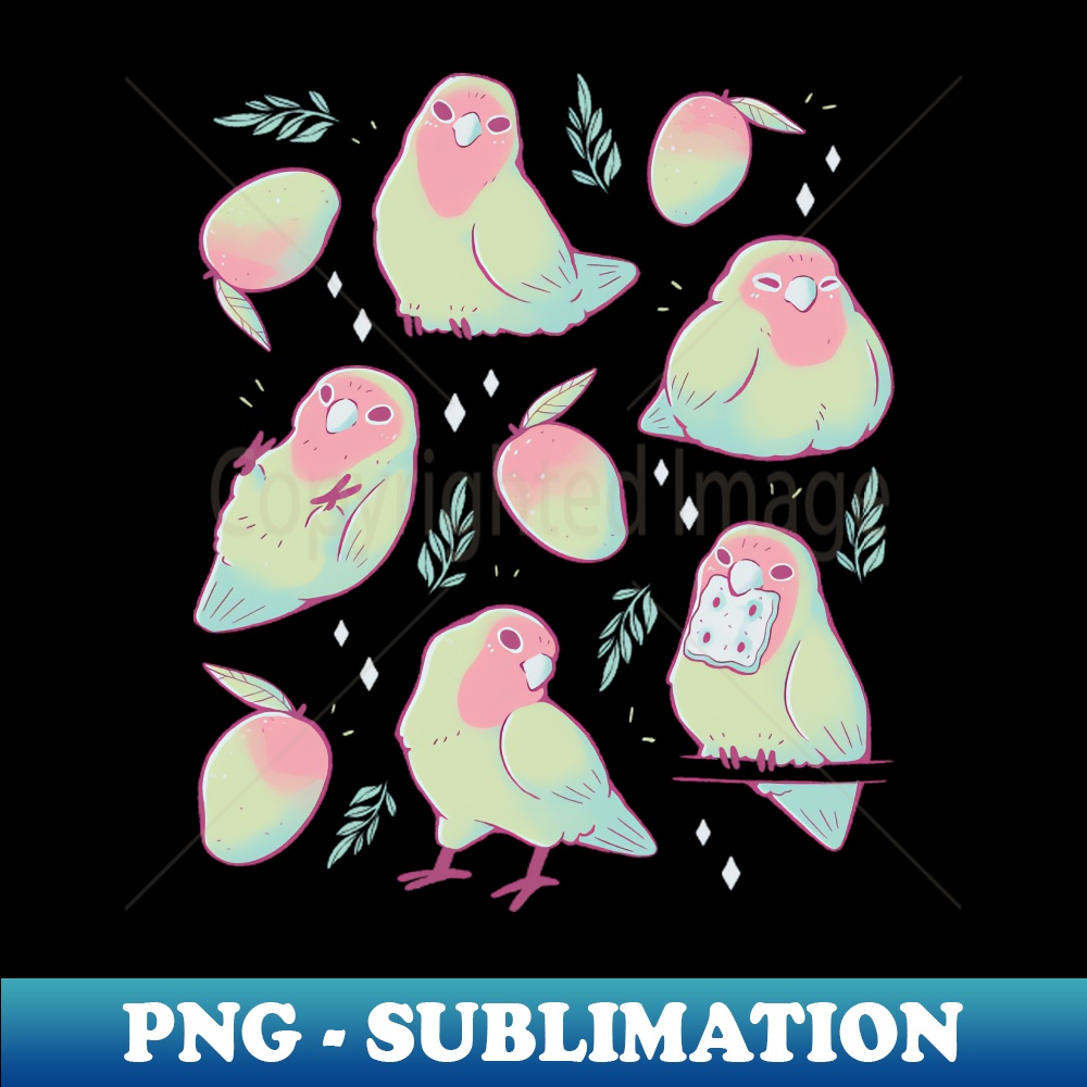 Mango Parrots - PNG Transparent Sublimation File - Transform | Inspire ...