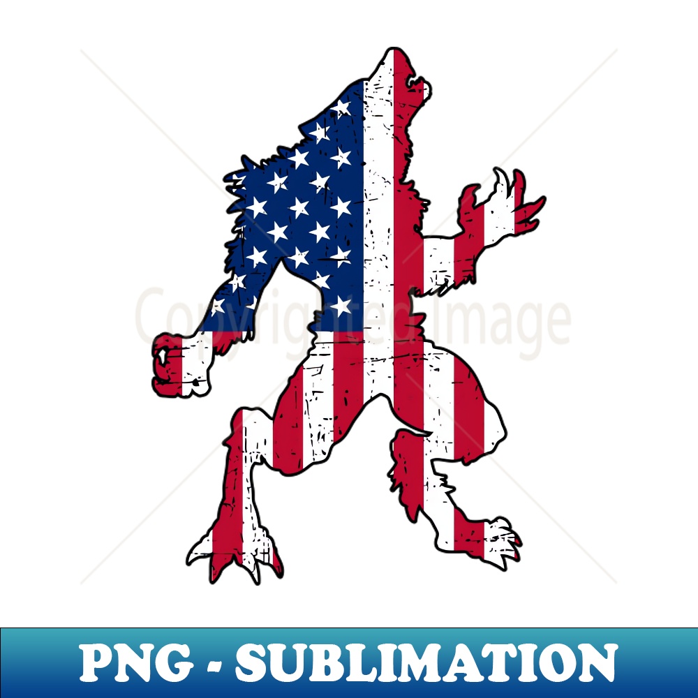 Werewolf American flag - Digital Sublimation Download File - | Inspire ...