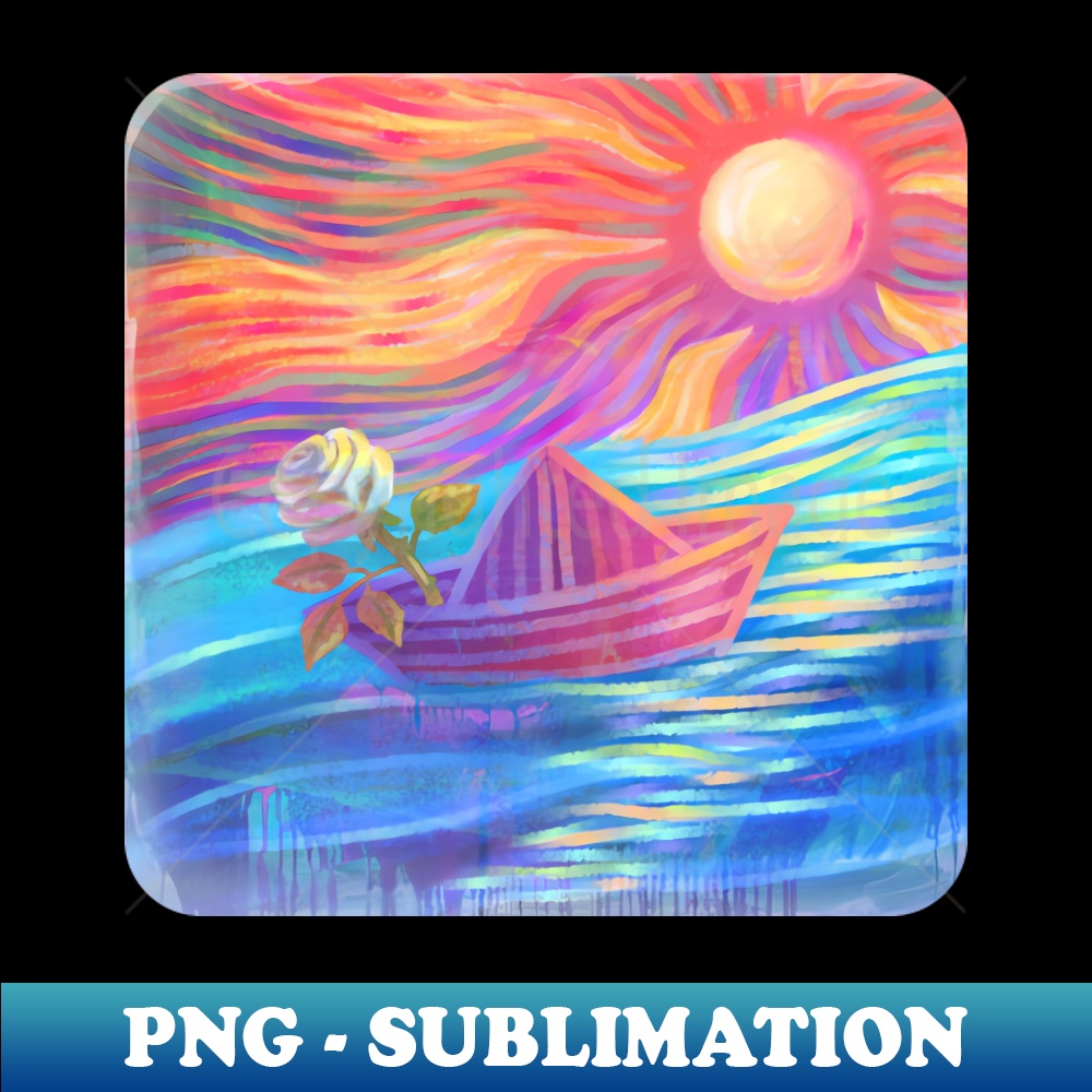 Paper Boat - Van Gogh Style - Artistic Sublimation Digital F | Inspire ...