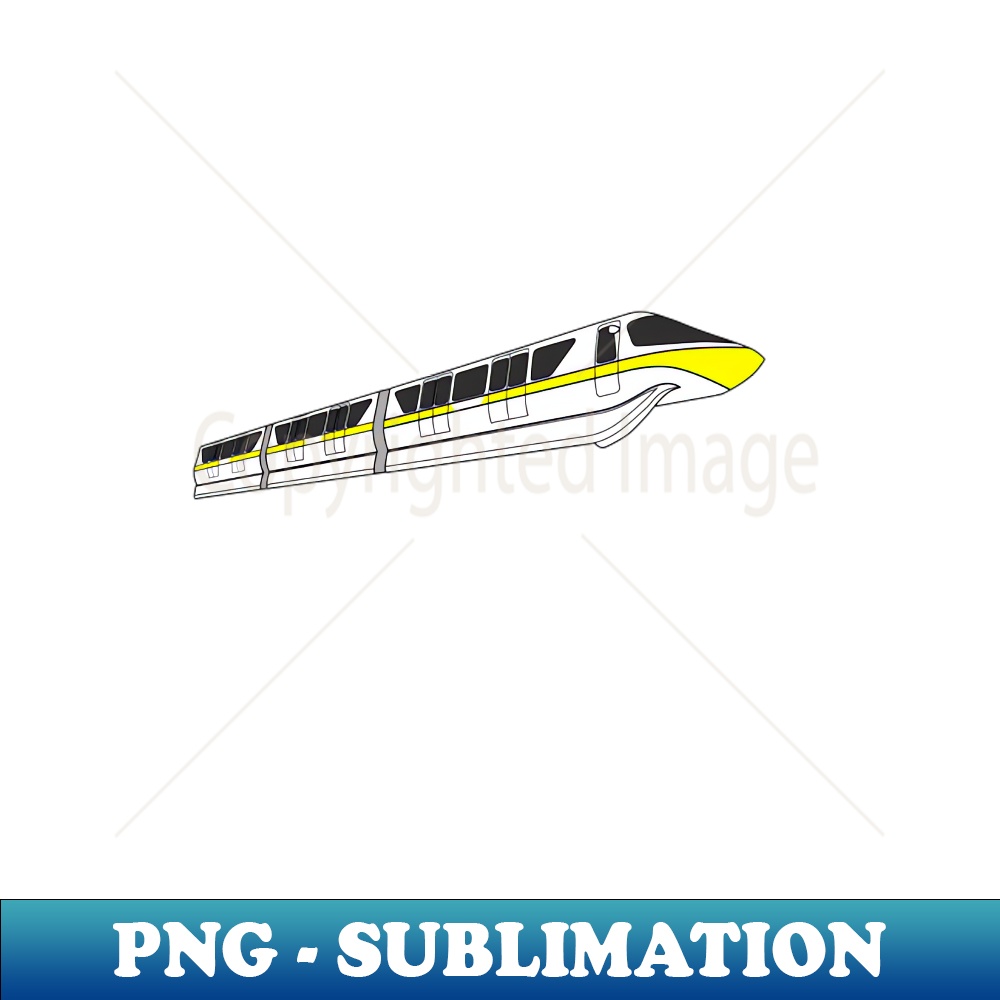 Yellow Monorail Line II - Retro PNG Sublimation Digital Down | Inspire ...