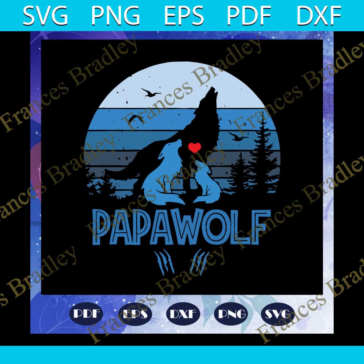 Papa wolf svg, fathers day svg, fathers day gift, gift for p | Inspire ...