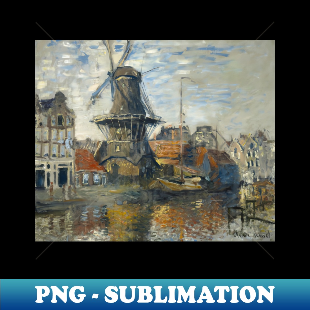 The Windmill on the Onbekende Gracht Amsterdam by Claude Mon | Inspire ...