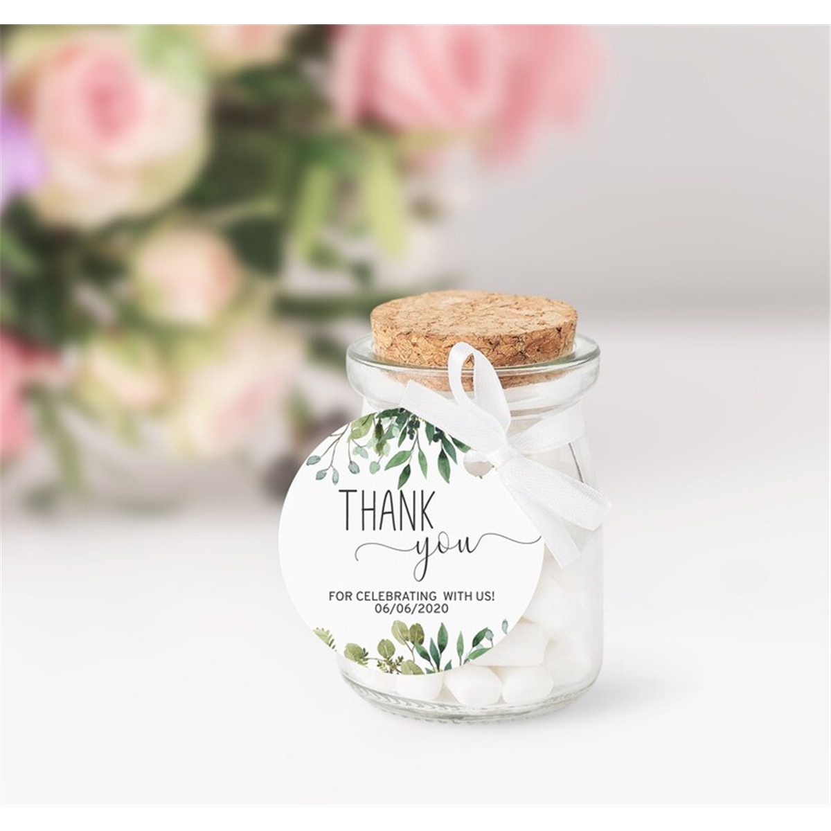 Greenery Thank You Tag, EDITABLE Template, Round Floral Than | Inspire ...