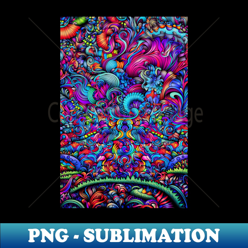 Psychedelic jungle - High-Resolution PNG Sublimation File - - Inspire ...