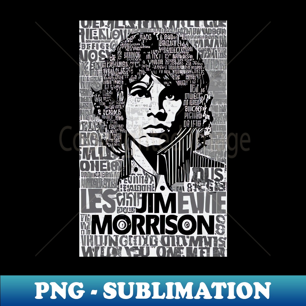 Jim Morrison - portrait - High-Quality PNG Sublimation Downl - Inspire ...
