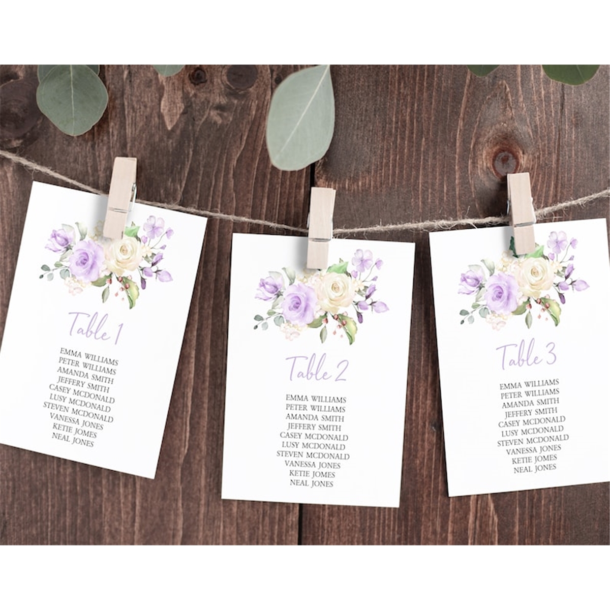 Lavender Rose Seating Chart Small Pages, EDITABLE, Boho Find | Inspire ...