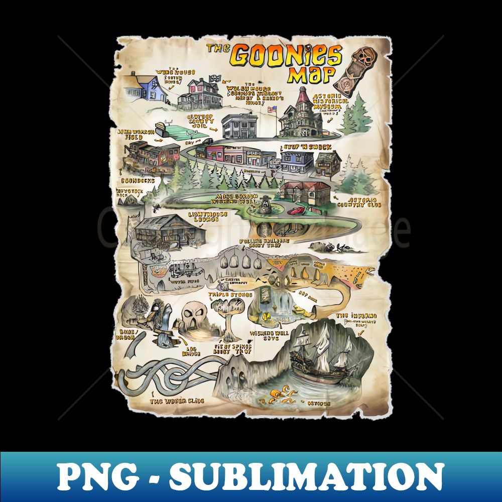 Goonies Map - PNG Transparent Sublimation File - Transform Y | Inspire ...