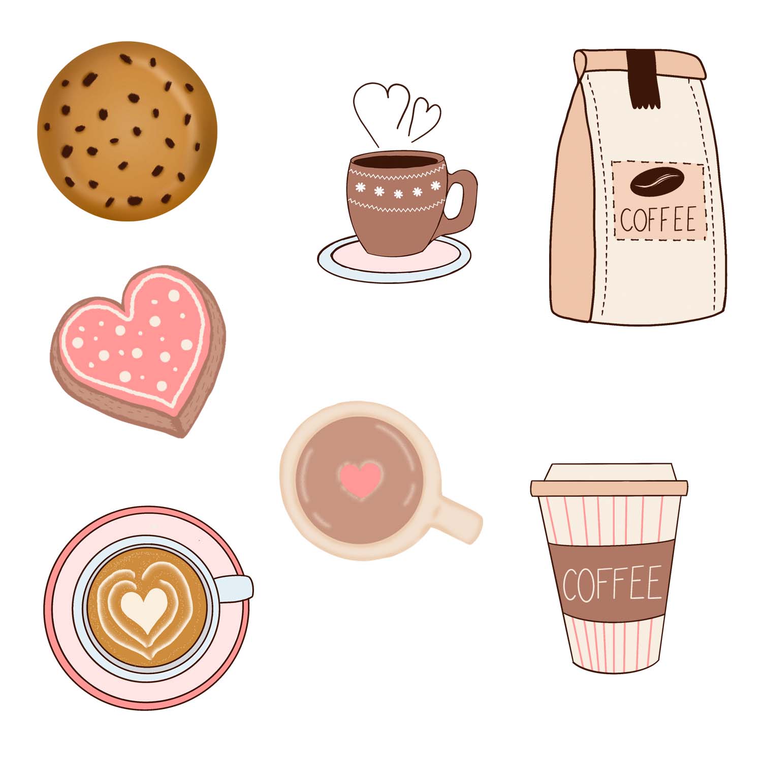 Coffee Stickers, Planer Stickers Graphic | Inspire Uplift