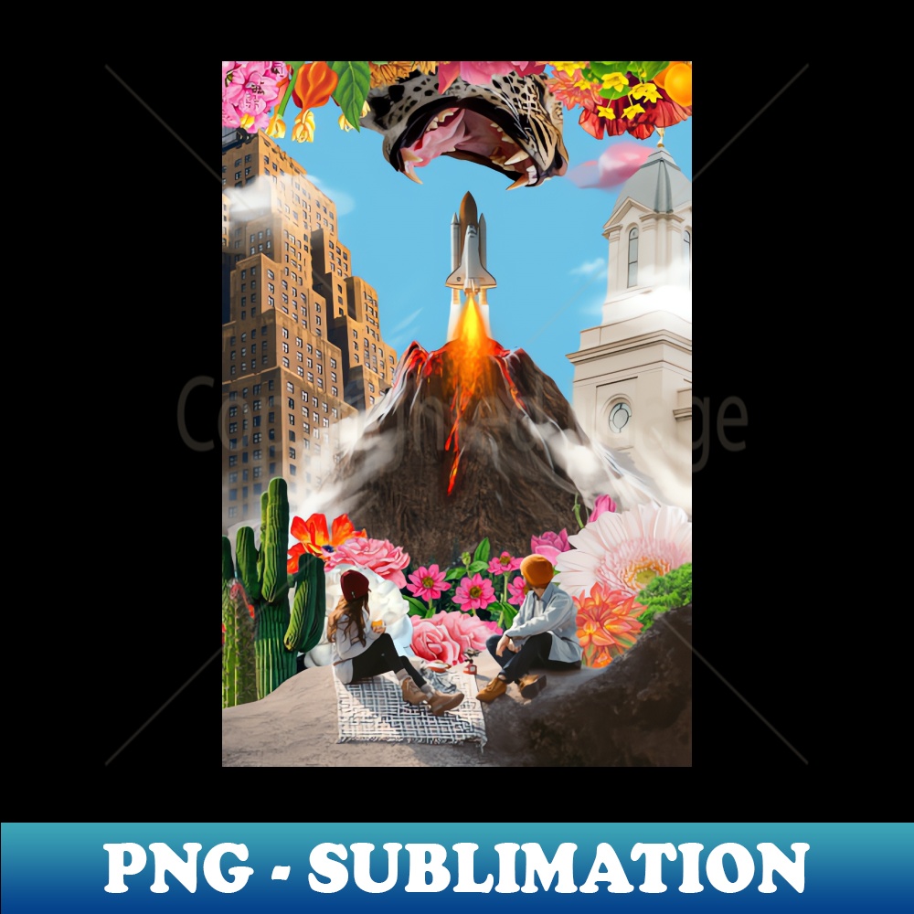 Collage Art - Retro PNG Sublimation Digital Download - Perfe | Inspire Uplift