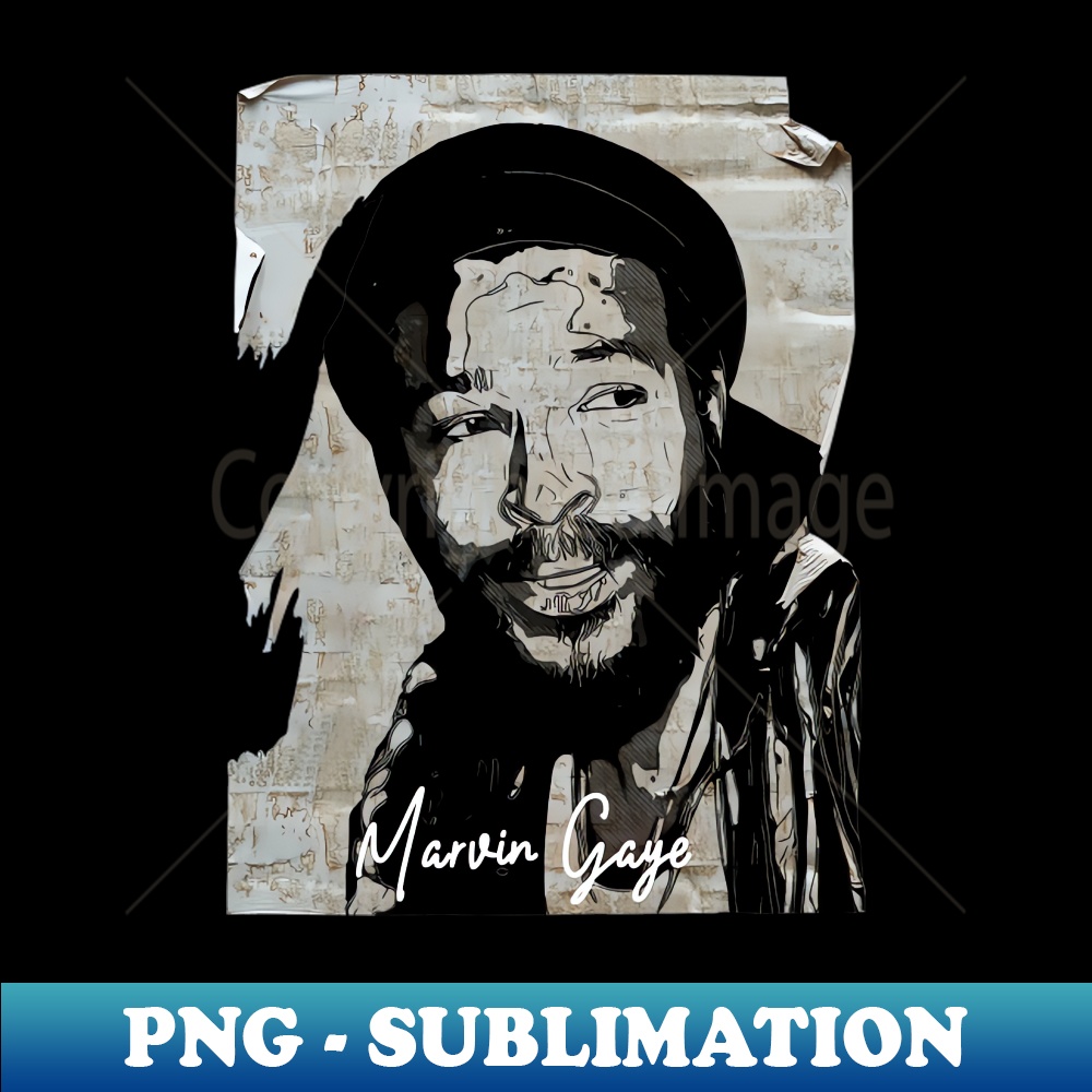 Marvin Gaye 80s Vintage Old Poster - High-Resolution PNG Sub | Inspire ...