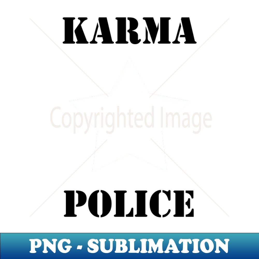 Karma Police white star - Artistic Sublimation Digital File | Inspire ...