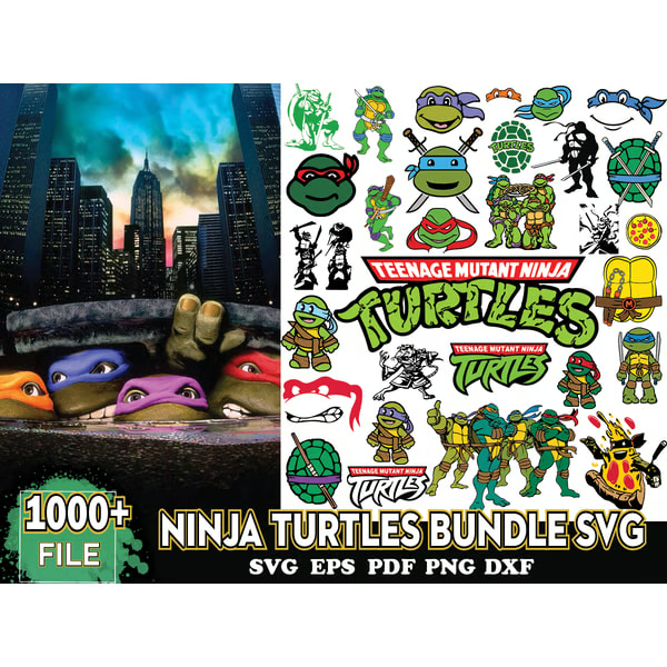 1000 Files Ninja Turtles SVG Bundle, Ninja Turtles PNG, Tmnt - Inspire ...
