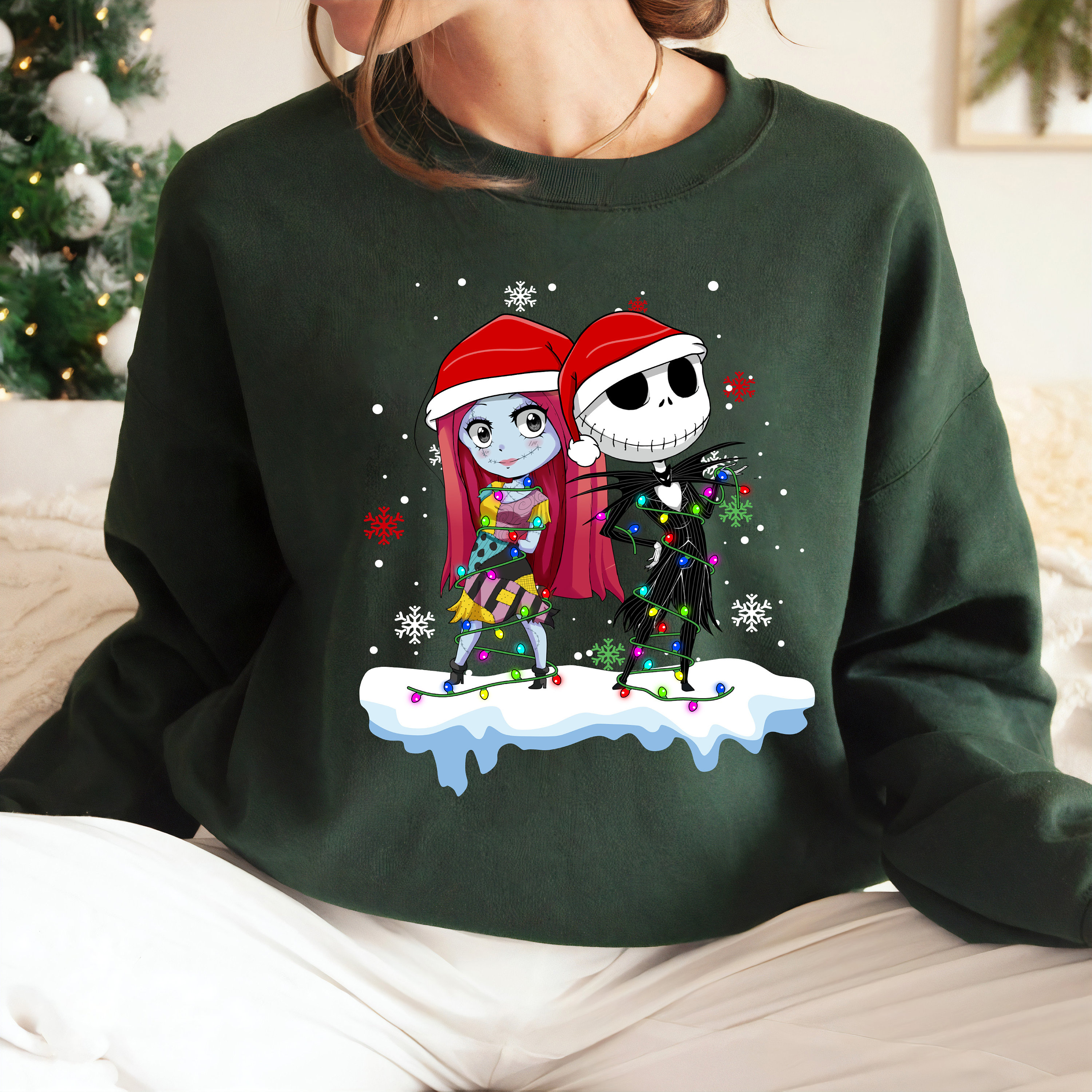 Disney Jack Skellington and Sally Santa Costume Christmas Li | Inspire ...