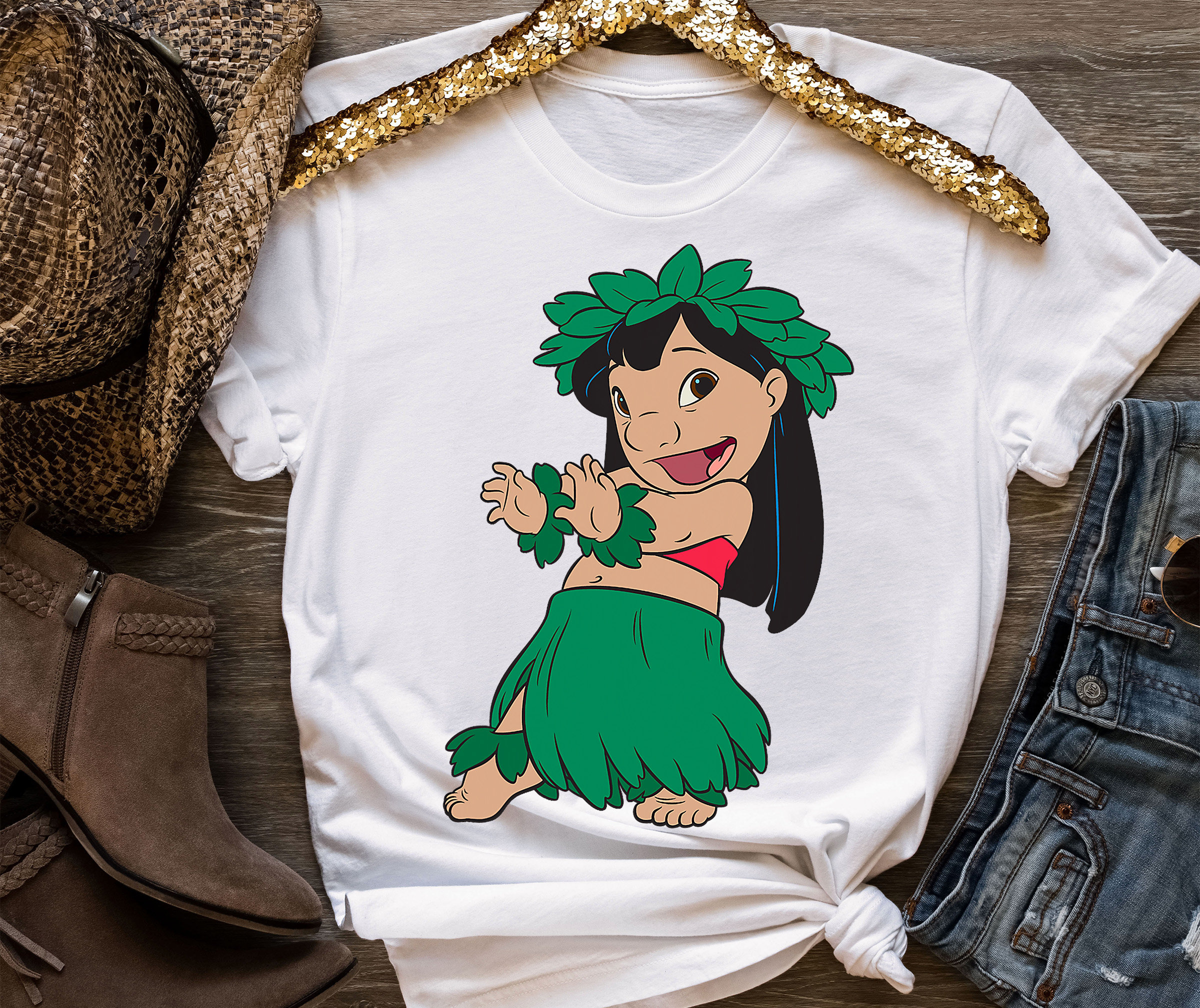 Disney Lilo and Stitch Cute Lilo Hula Dance TShirt, Lilo TSh | Inspire ...