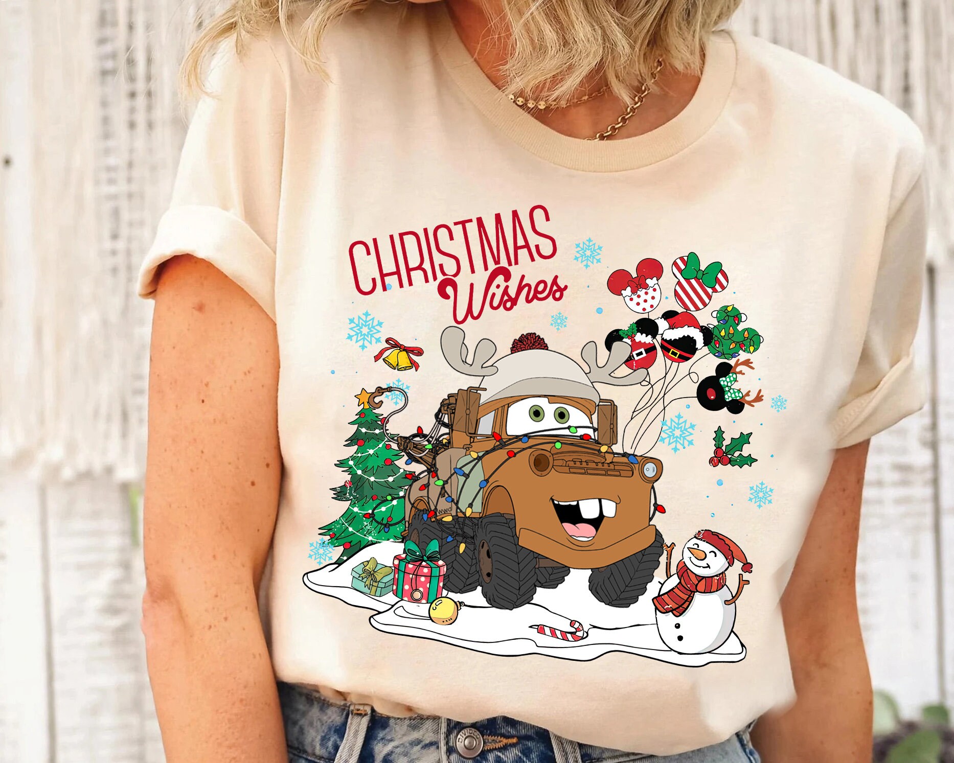 Disney Pixar Cars Tow Mater Vintage Christmas Wishes Portrai - Inspire ...