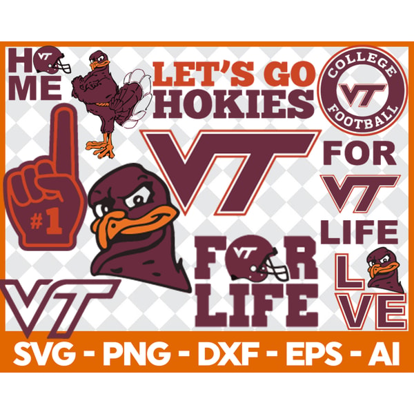 Virginia Tech Hokies Svg Bundle, Virginia Tech Hokies Logo, - Inspire ...