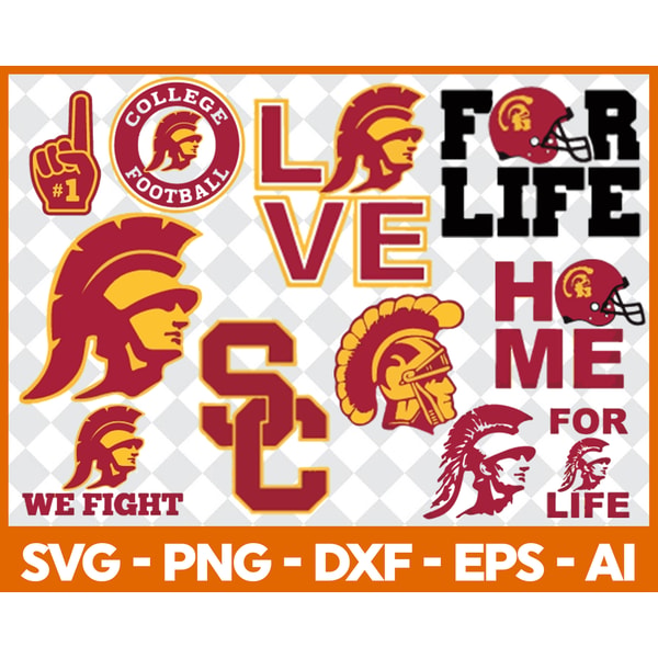 USC Trojans SVG, USC Trojans Logo, NCAA SVG PNG DXF EPS Digi - Inspire ...