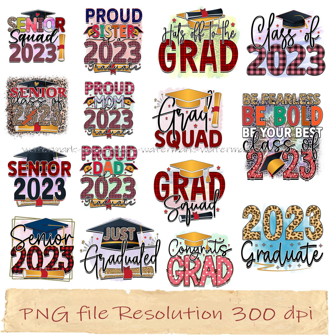 Graduation sublimation bundle, Instantdownload, 12 files 350 | Inspire ...