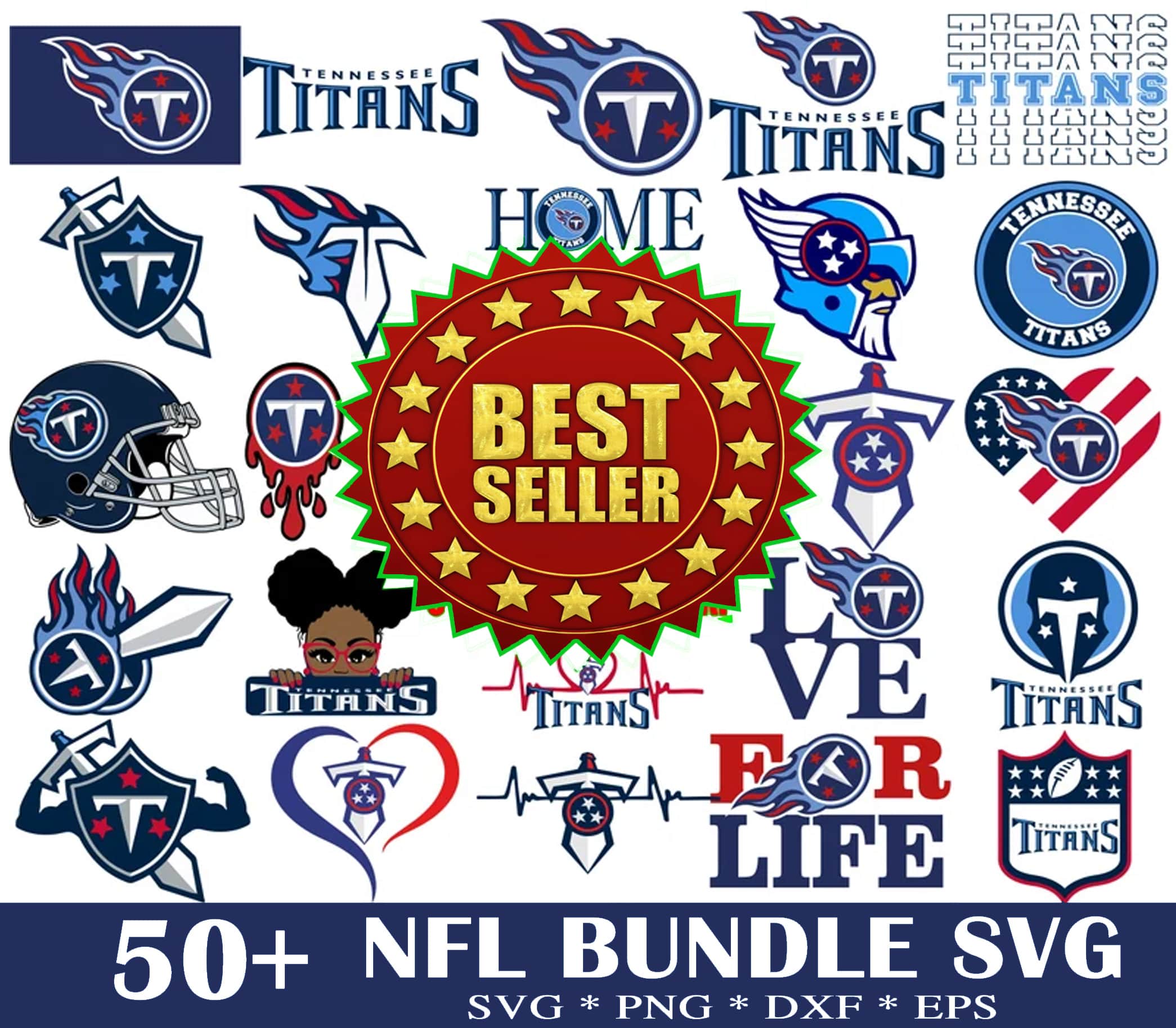50 Tennessee Titans Svg Bundle, NFL Teams Svg, NFL svg, NFL | Inspire ...