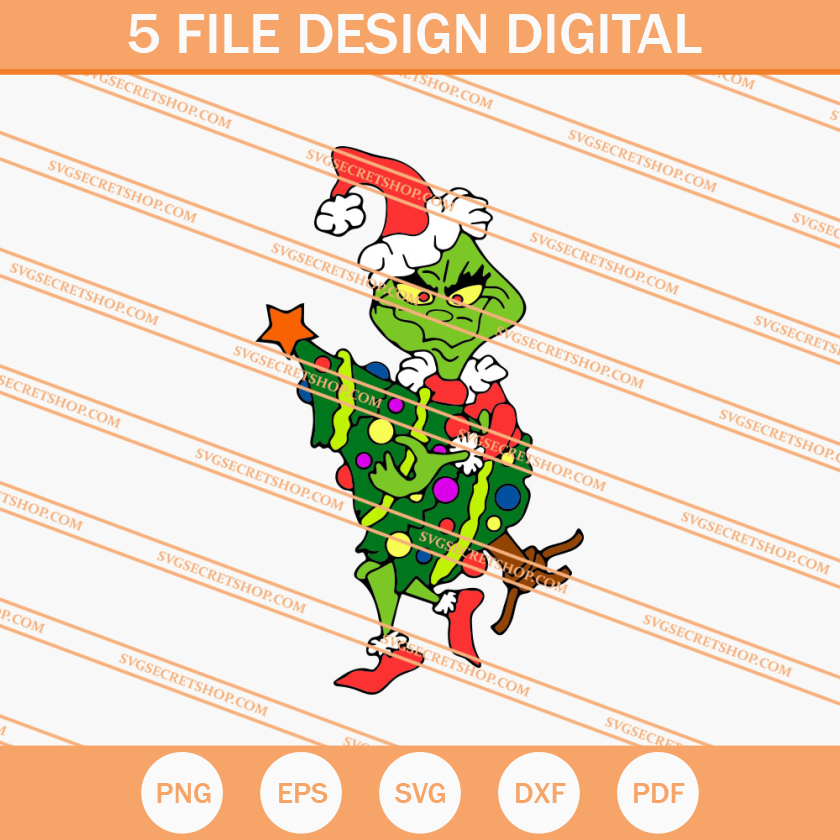 Grinch Christmas Tree SVG, Christmas SVG, Grinch SVG | Inspire Uplift