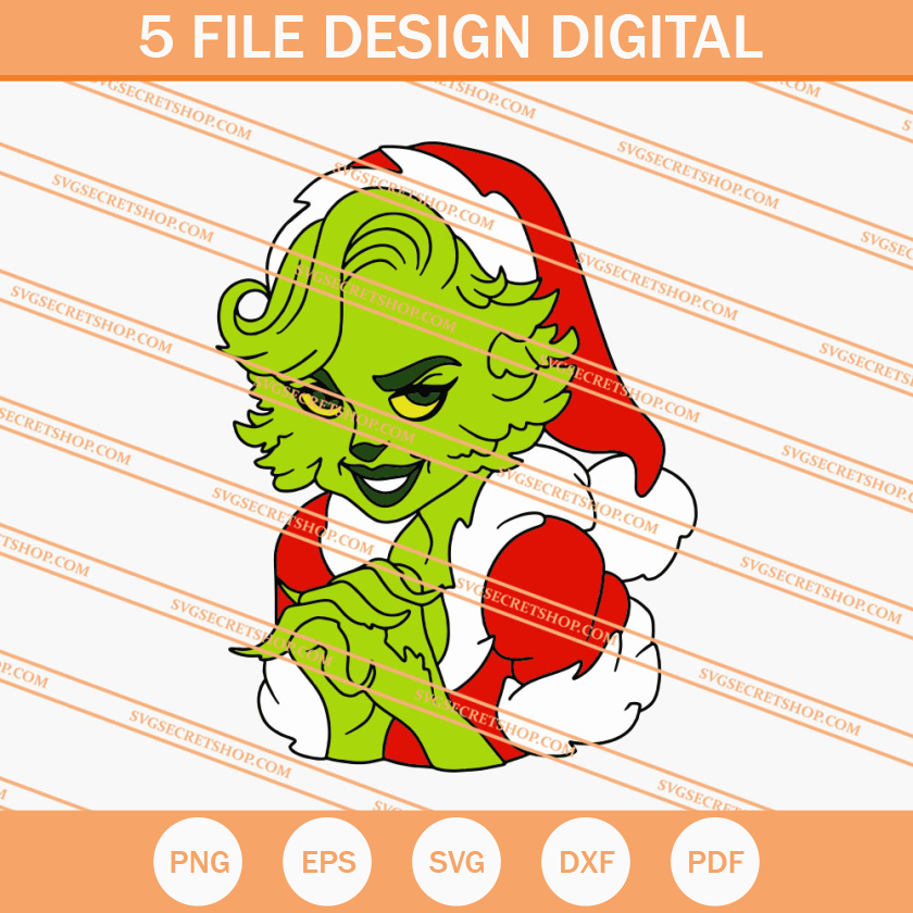 Lady Grinch SVG, Grinch SVG, Funny Lady Grinch SVG, Funny SV | Inspire ...
