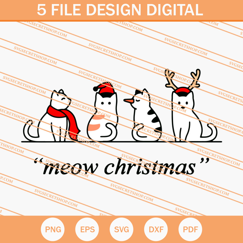 meow christmas svg - Inspire Uplift