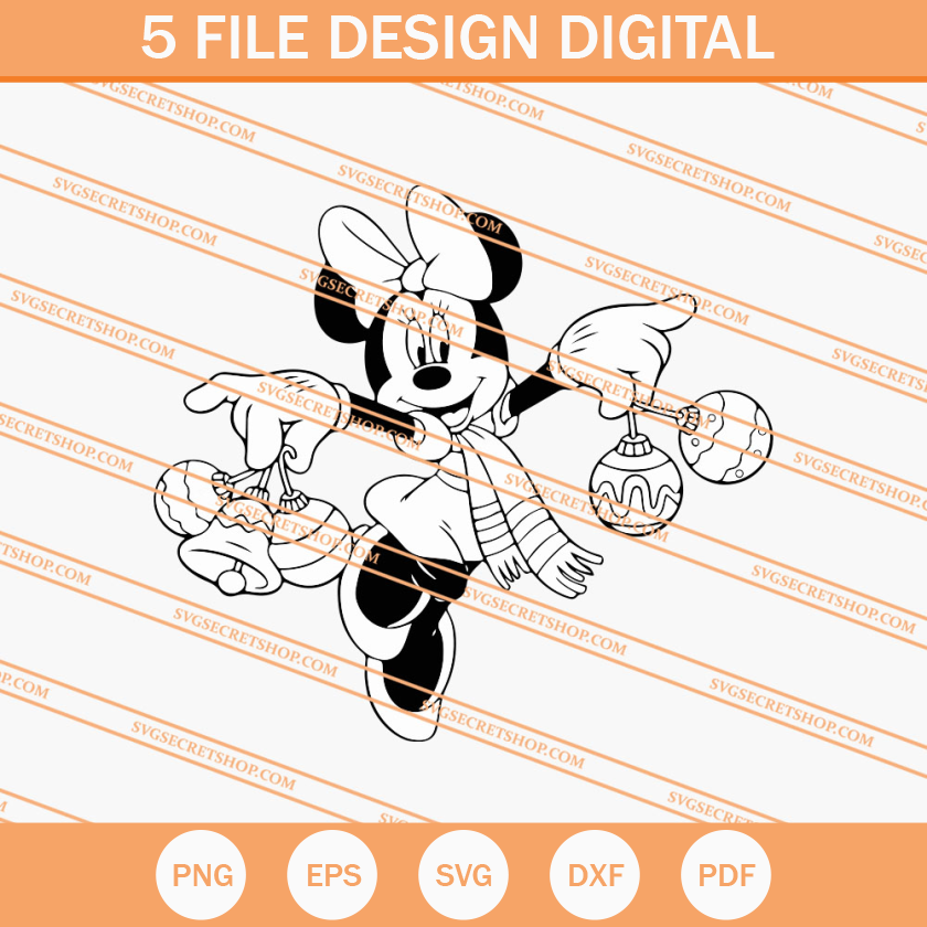 Minnie Ornaments Christmas SVG, Minnie SVG, Christmas SVG - Inspire Uplift