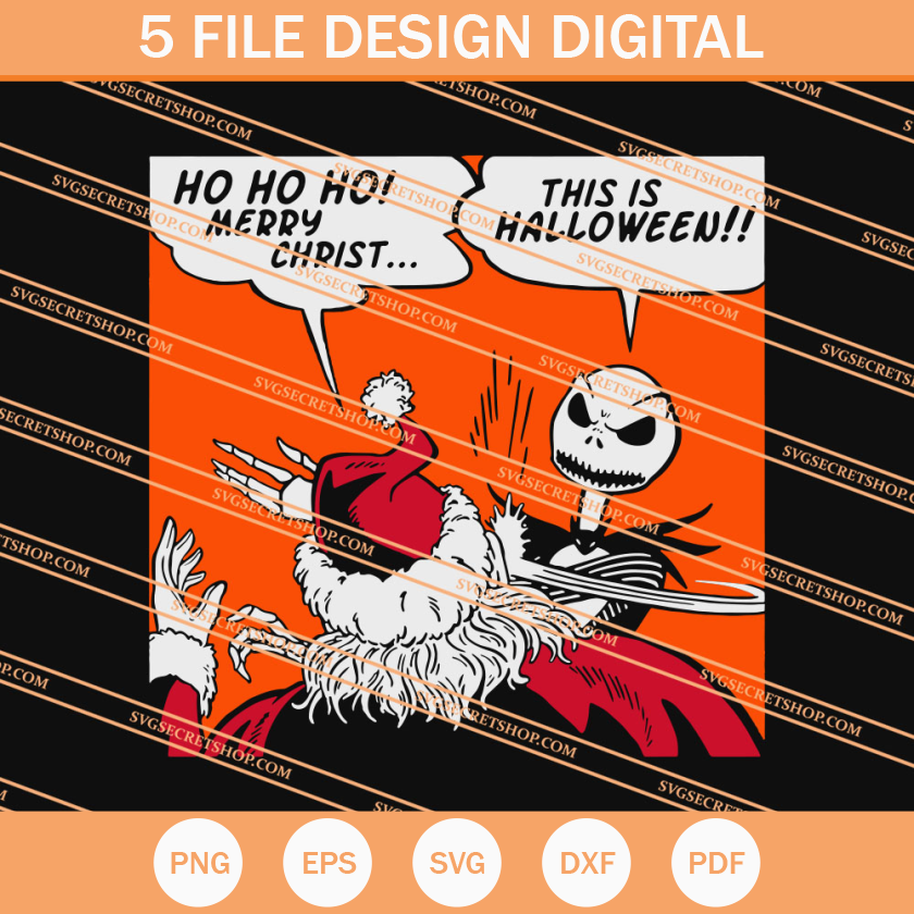 The Slap Before Christmas Jack With Santa SVG, Christmas SVG | Inspire ...