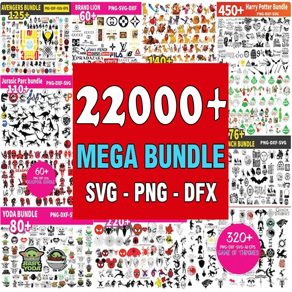 22000 Mega Bundle Svg, Disney SVG Bundle, Disney designs, Di | Inspire ...