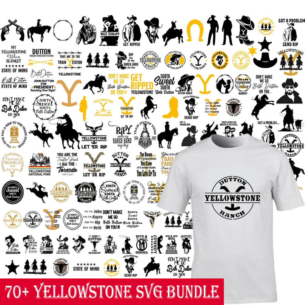 70 Yellowstone Svg Bundle, Yellowstone Series, Beth Dutton S | Inspire ...
