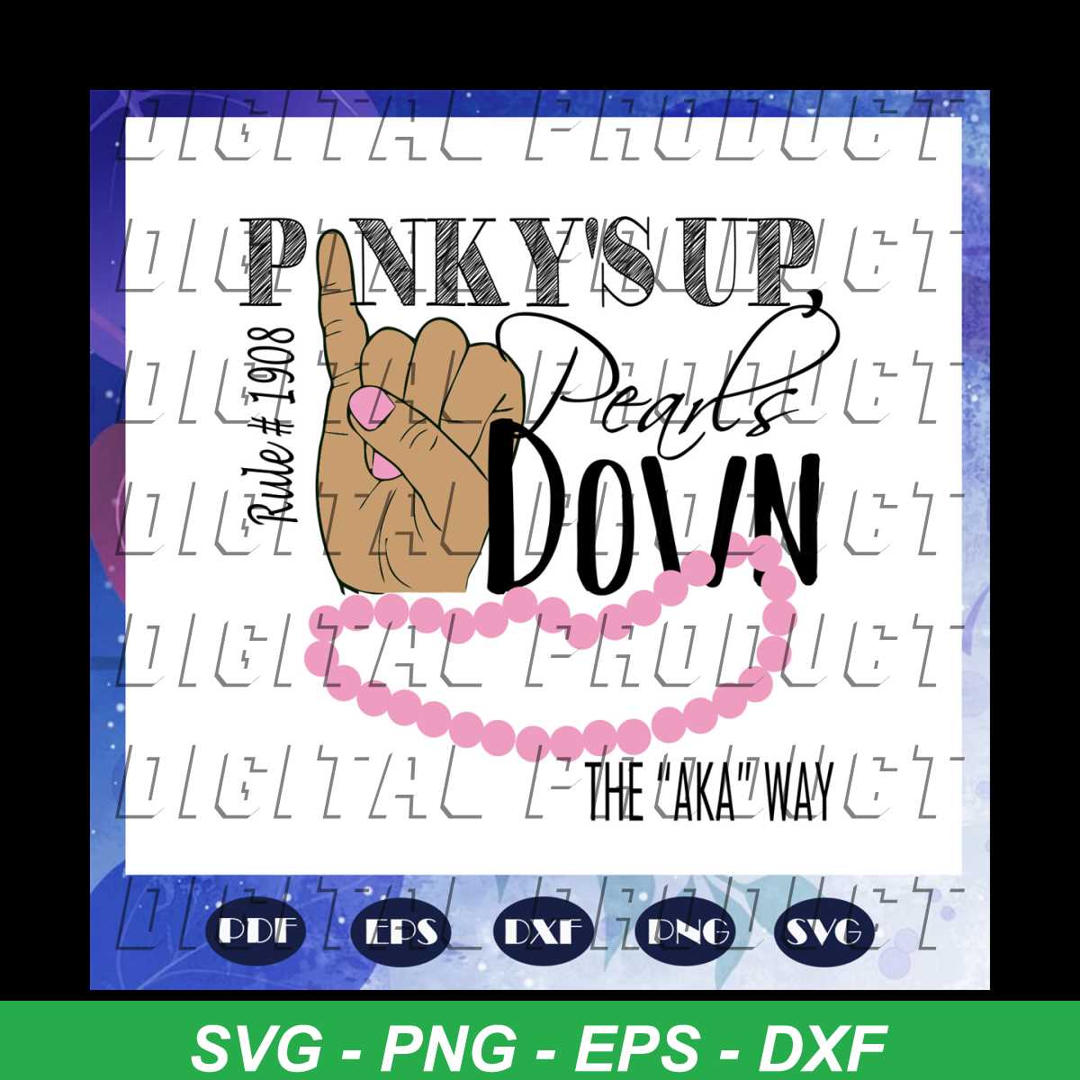 Pinkys up peals, aka sorority gift, aka sorority svg, Aka sv | Inspire ...