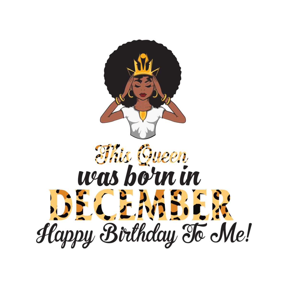 This Queen Was Born In December, Birthday Svg, December Birt | Inspire ...