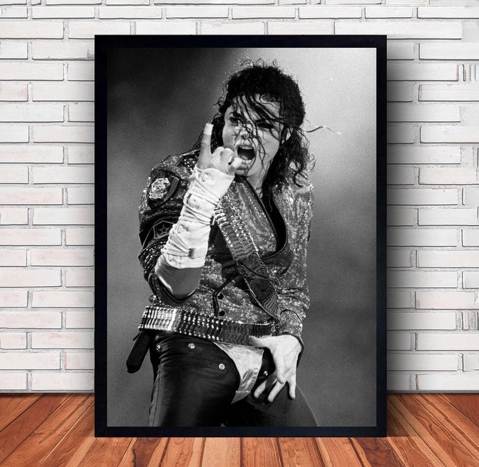 Michael Jackson Music Poster Canvas Wall Art Family Decor, H | Inspire ...