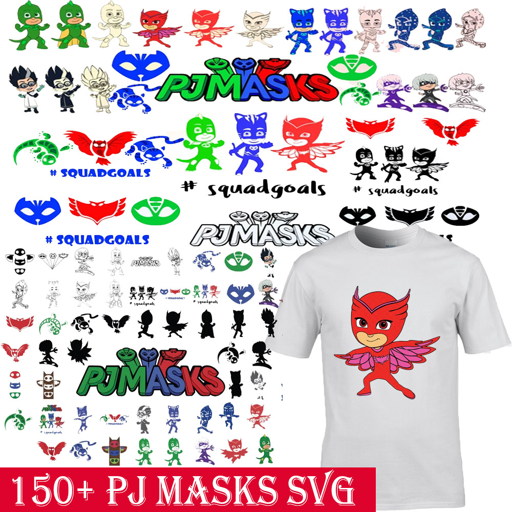 150 PJ Masks clipart set, PJ Masks SVG cut files for Cricut, | Inspire ...