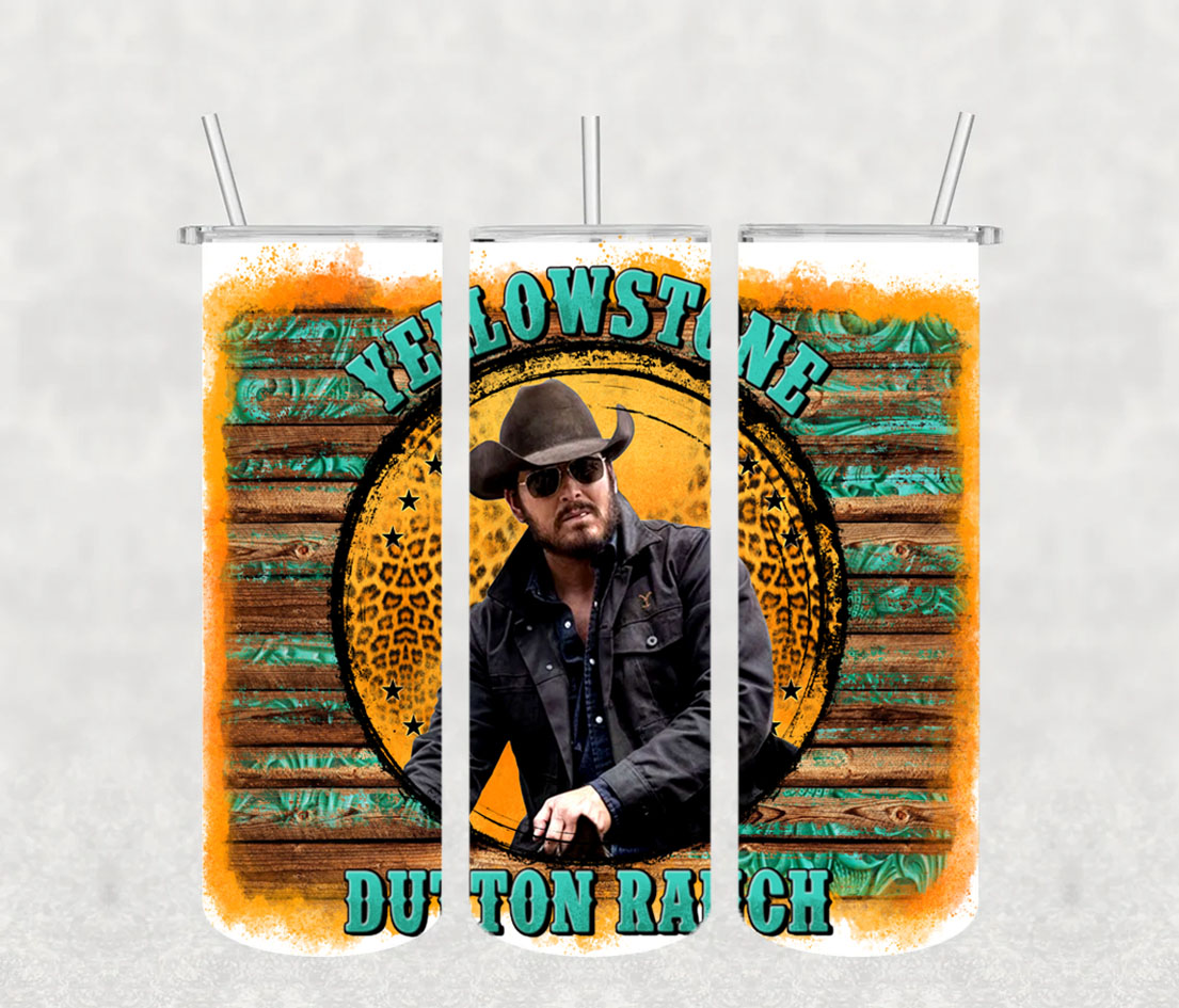 Yellowstone Dutton Leopard Tumbler Png, Template Sublimation | Inspire ...